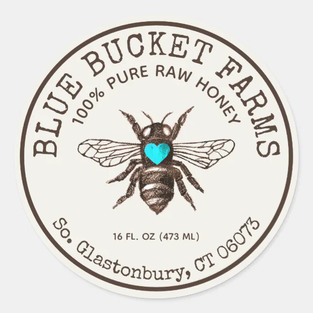 Vintage Homemade Honey Bee Jar Label | Zazzle