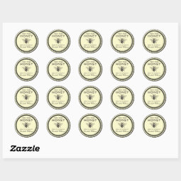 Vintage Homemade Honey Stickers | Zazzle