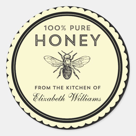 Vintage Homemade Honey Stickers | Zazzle.com