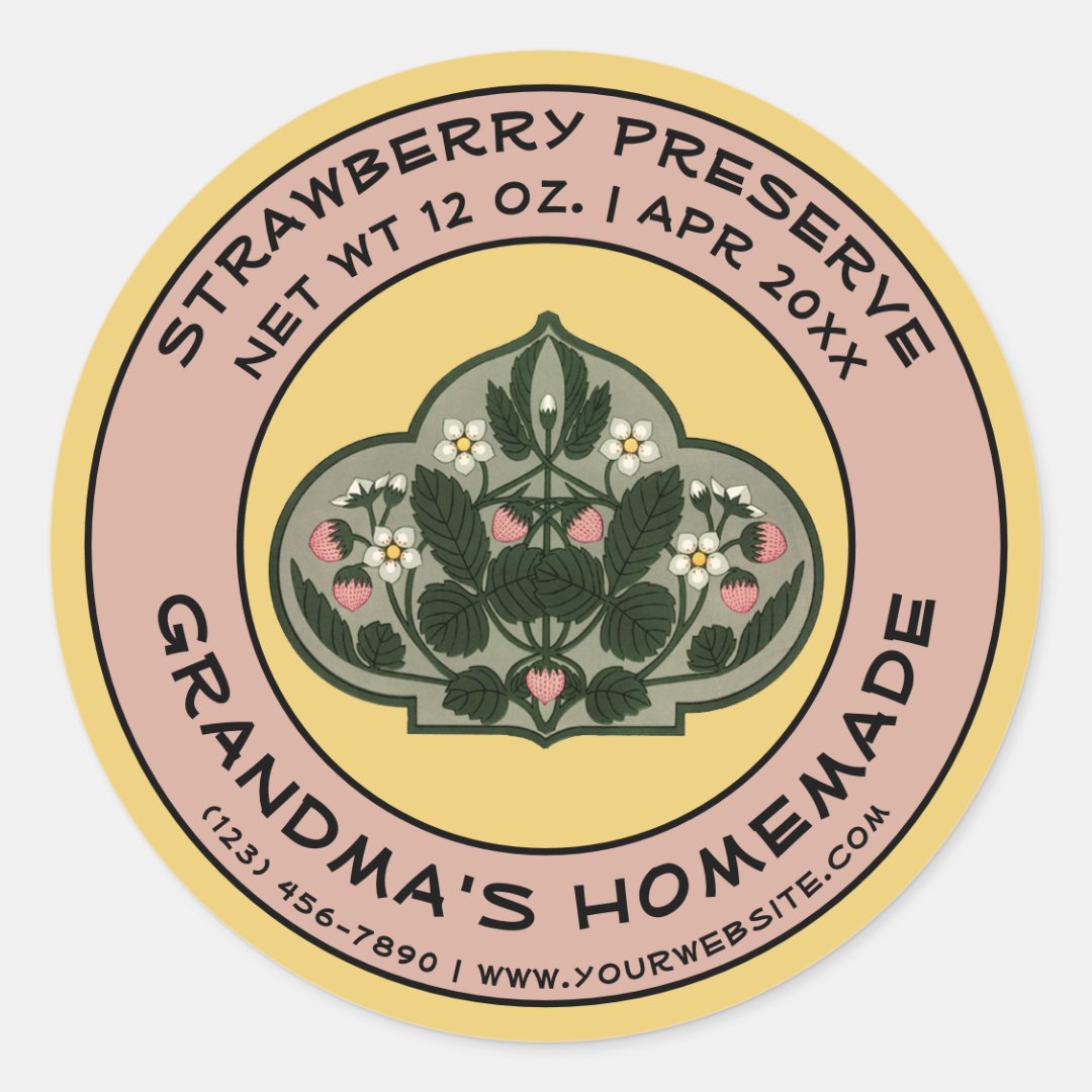 Vintage Homemade Label Template | Zazzle