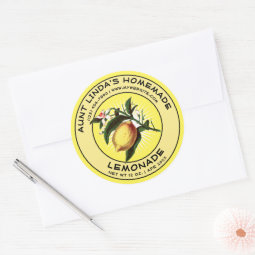 Vintage Homemade Lemonade Label Template | Zazzle