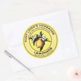 Vintage Homemade Lemonade Label Template | Zazzle