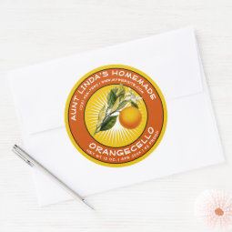 Vintage Homemade Orangecello Label Template | Zazzle