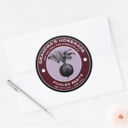 Vintage Homemade Pickled Beets Label Template | Zazzle
