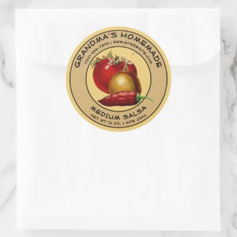Vintage Homemade Salsa Label Template | Zazzle