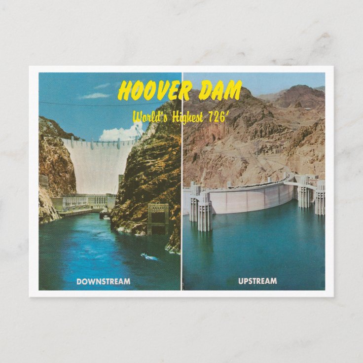 Vintage Hoover Dam Postcard | Zazzle
