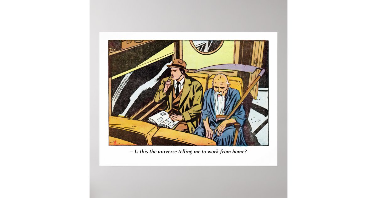 Vintage Horror Comic Panel Featuring The Reaper Poster | Zazzle