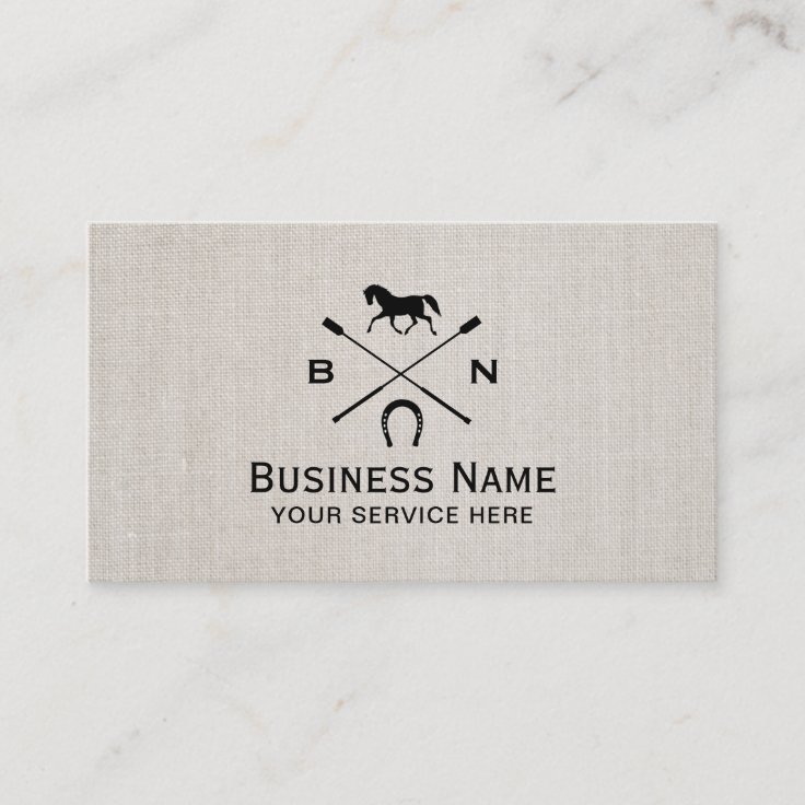 Vintage Horse Equine Horseback Riding Equestrian Business Card | Zazzle