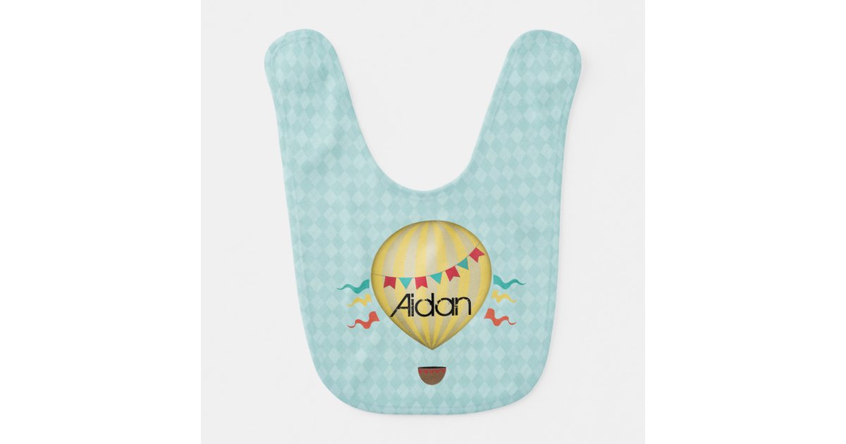 Vintage Hot Air Balloon Bib | Zazzle