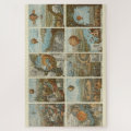 Vintage Hot Air Balloon Collecting Cards Pattern Jigsaw Puzzle | Zazzle