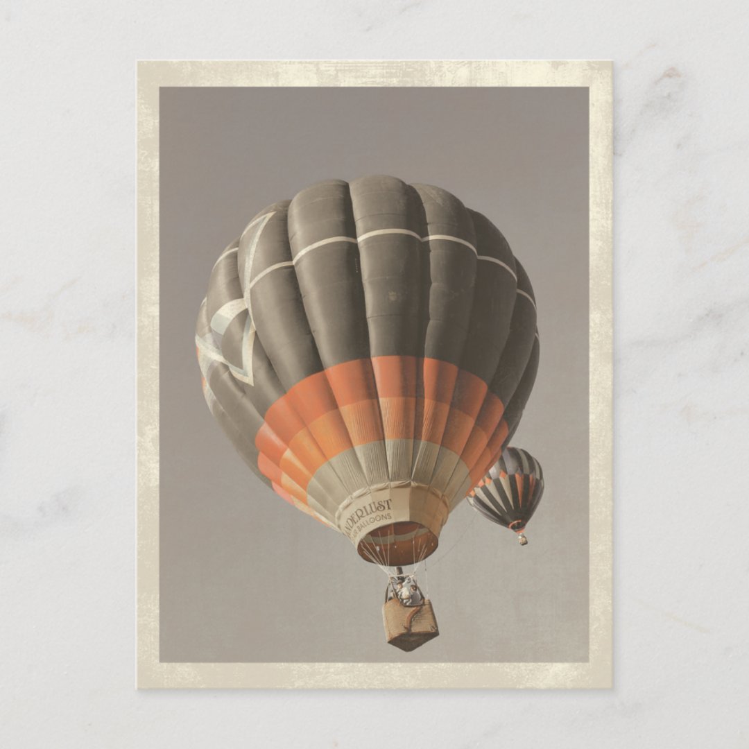 Vintage Hot Air Balloon Postcard | Zazzle