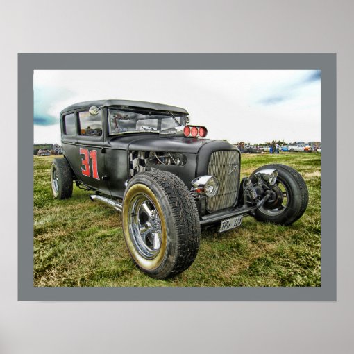 Vintage Hot Rod Automobile Poster | Zazzle