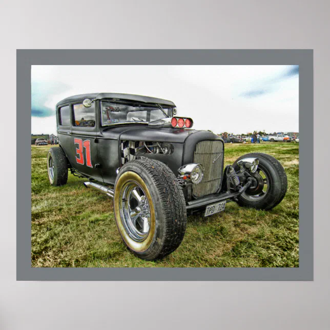 Vintage Hot Rod Automobile Poster | Zazzle