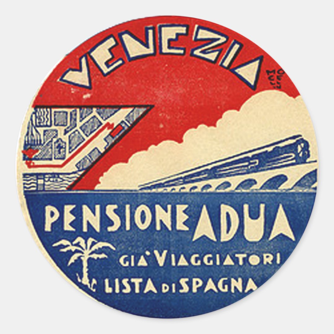 Vintage Hotel & Travel Sticker | Zazzle