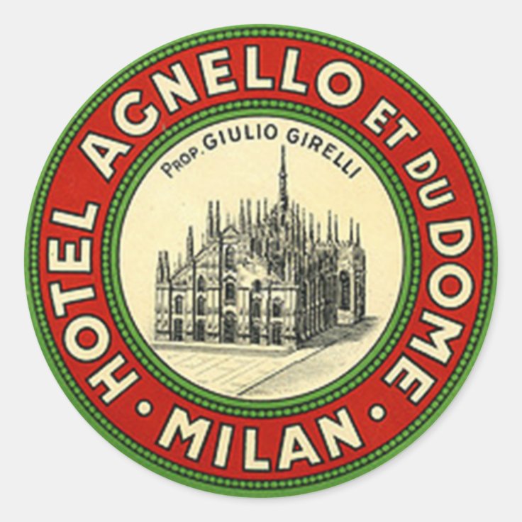 Vintage Hotel & Travel Sticker | Zazzle