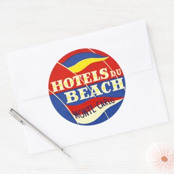 Vintage Hotel & Travel Sticker | Zazzle