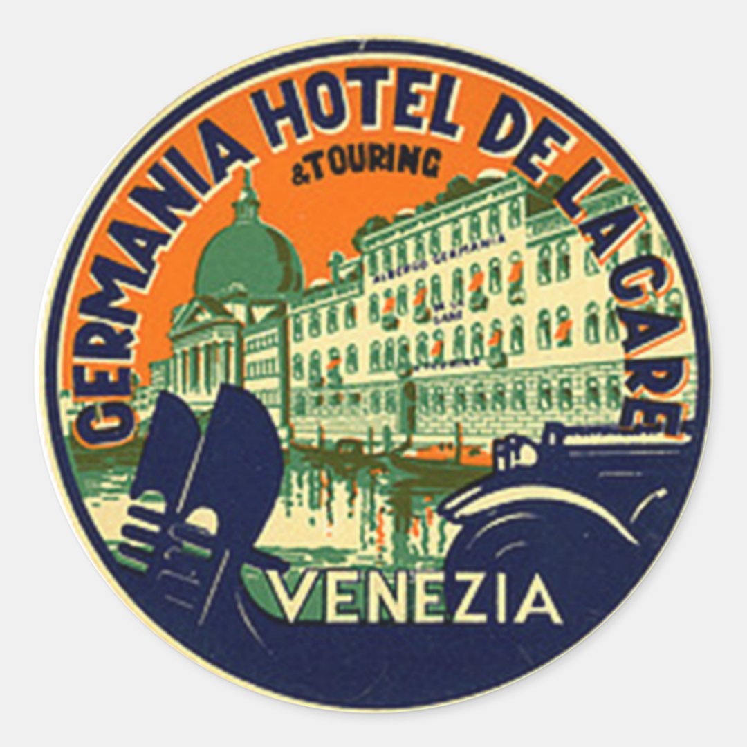 Vintage Hotel & Travel Sticker | Zazzle
