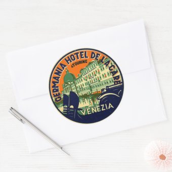 Vintage Hotel & Travel Sticker | Zazzle