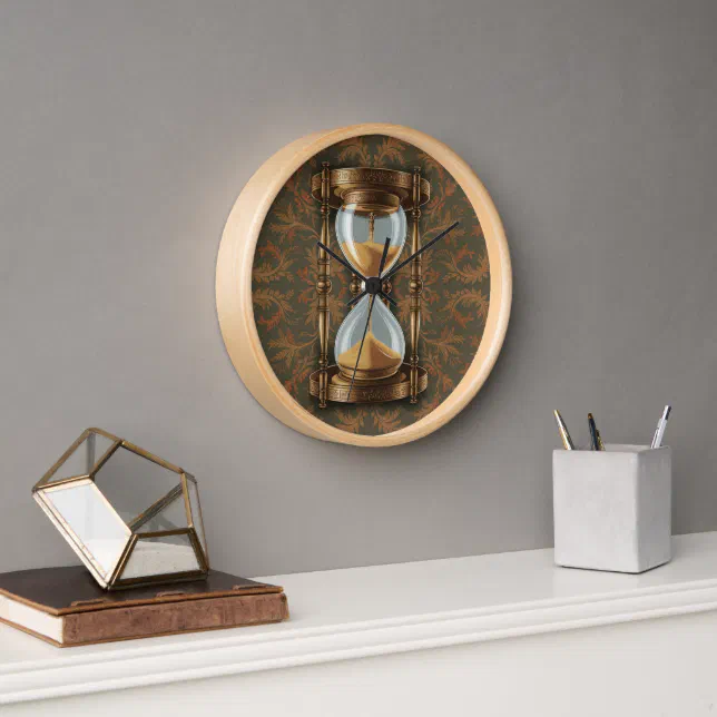 Vintage Hourglass Clock | Zazzle