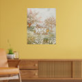Vintage House in The Green Meadow Cottagecore Art Poster | Zazzle