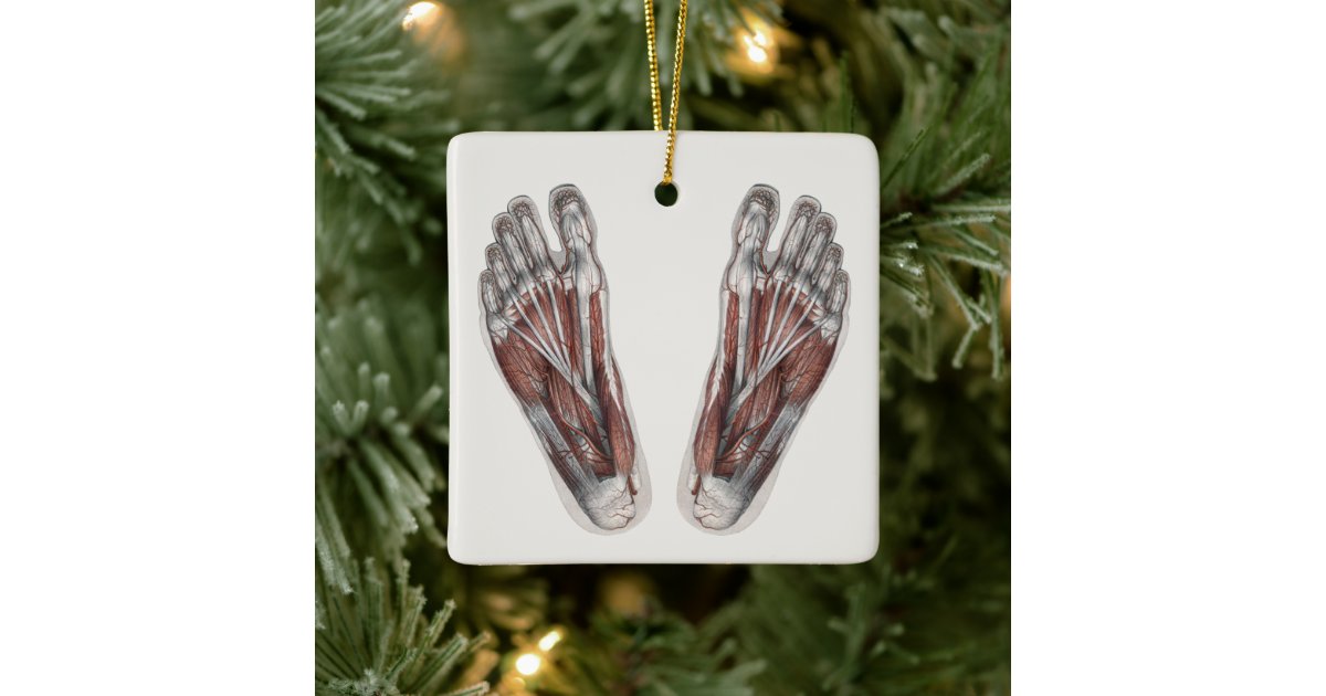 Vintage Human Anatomy Footprint Podiatry Feet Ceramic Ornament | Zazzle
