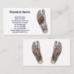Vintage Human Anatomy Footprint Podiatry Foot Business Card | Zazzle