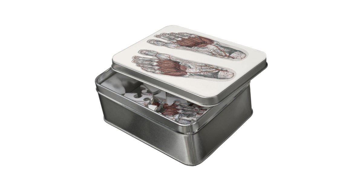 Vintage Human Anatomy Footprint Podiatry Foot Jigsaw Puzzle | Zazzle