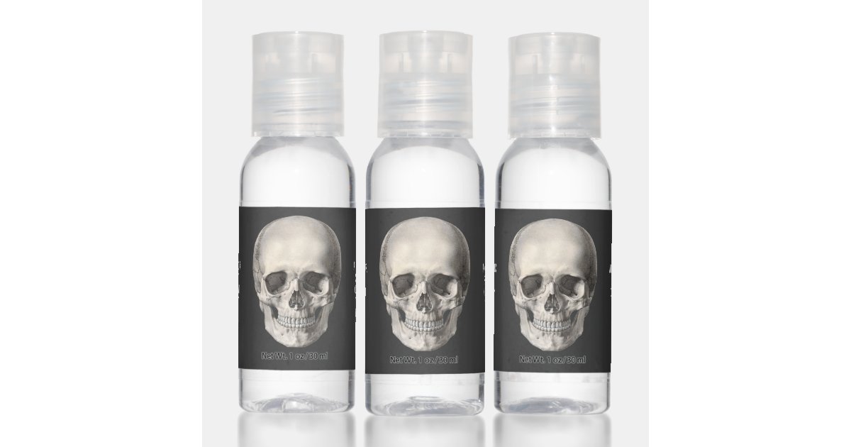 Vintage Human Anatomy Skull, Halloween Skeleton Hand Sanitizer | Zazzle