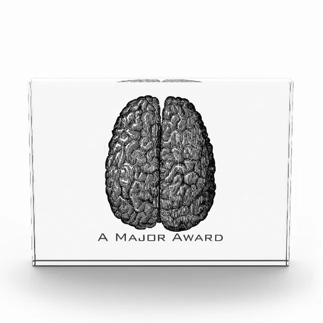 Vintage Human Brain Illustration Acrylic Award | Zazzle