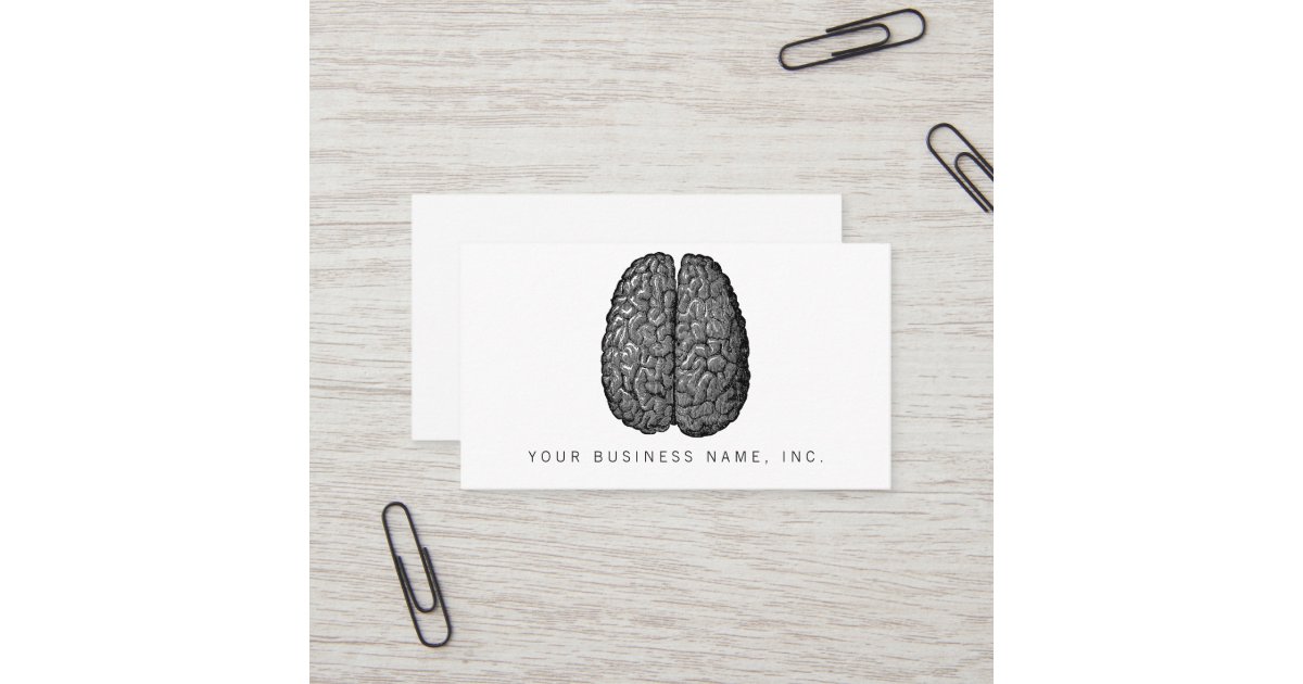 Vintage Human Brain Illustration Business Card | Zazzle