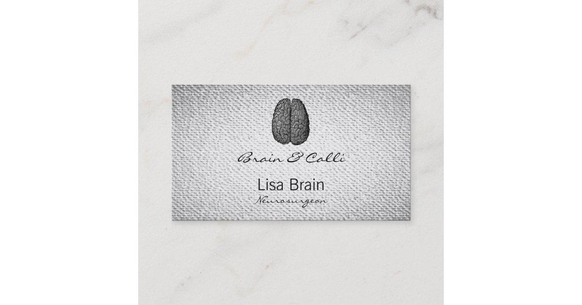 Vintage Human Brain Illustration Business Card | Zazzle