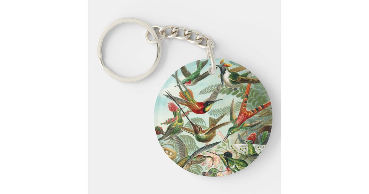 Vintage Hummingbirds Key Chain | Zazzle
