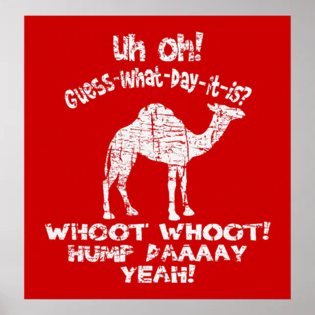 Vintage Hump Day Camel Poster | Zazzle