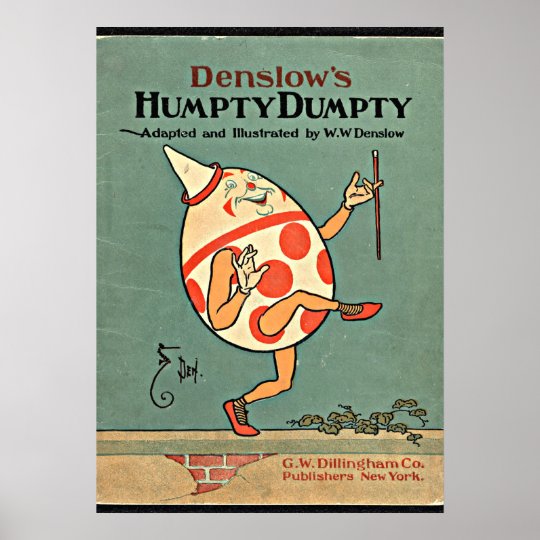 Vintage Humpty Dumpty Poster | Zazzle.com