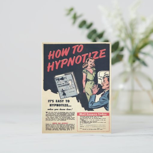 Vintage Hypnotize Advertisement Postcard | Zazzle