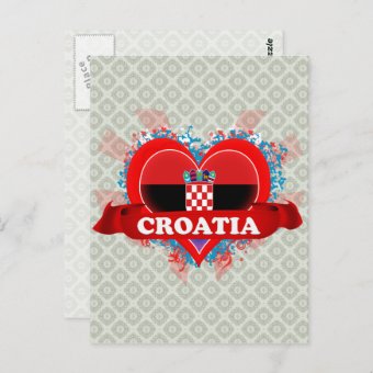 Vintage I Love Croatia Postcard | Zazzle