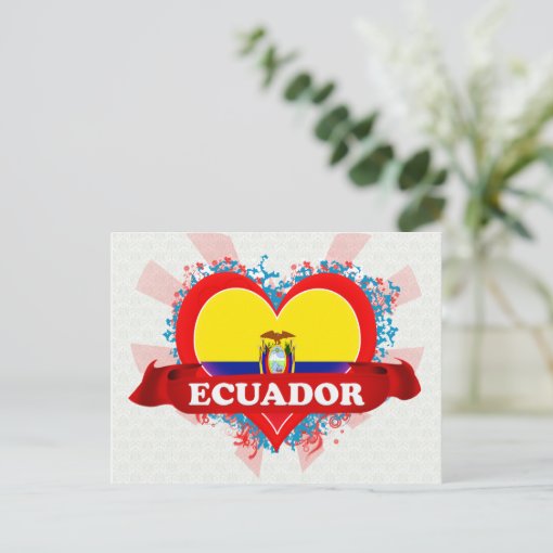Vintage I Love Ecuador Postcard | Zazzle