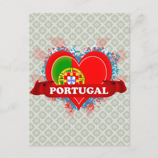 Vintage I Love Portugal Postcard | Zazzle.com