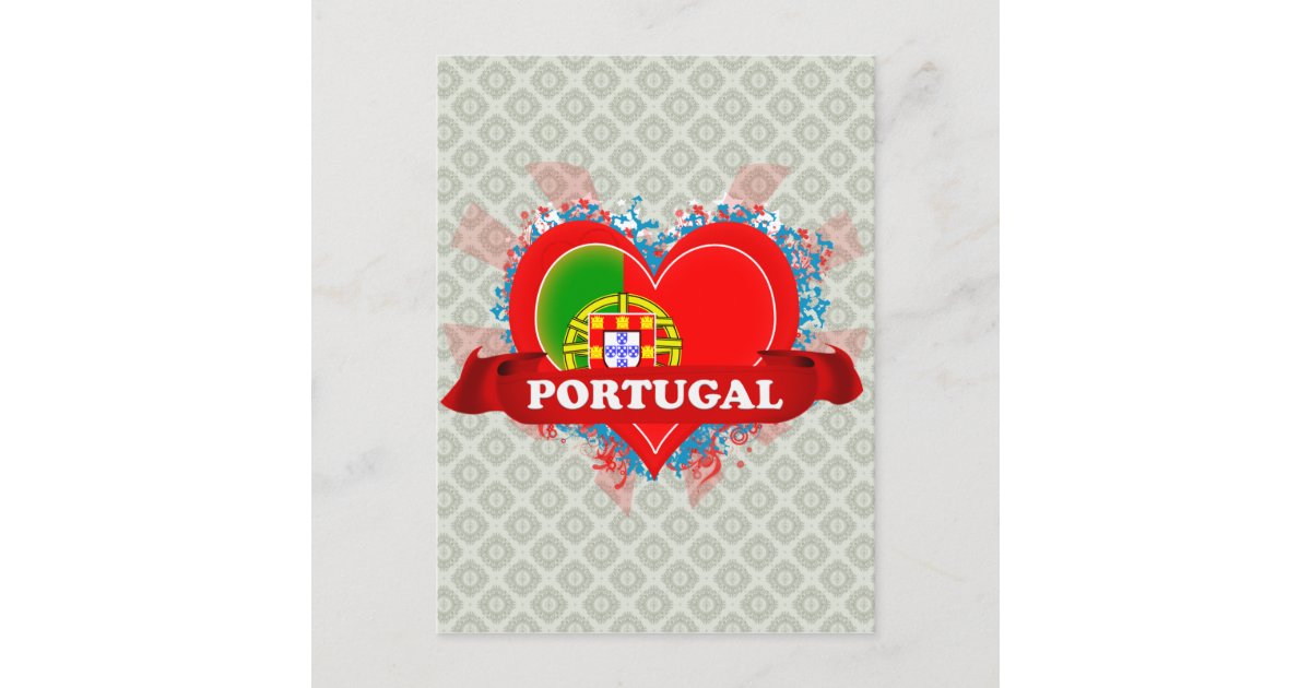 Vintage I Love Portugal Postcard | Zazzle