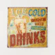 Vintage Ice Cold Drinks metal sign. vintage, soda, Tapestry | Zazzle