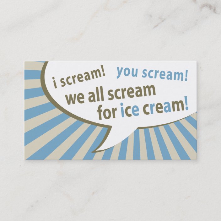 vintage ice cream punch card | Zazzle.com