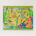 Vintage Illustrated Georgia Map Jigsaw Puzzle | Zazzle