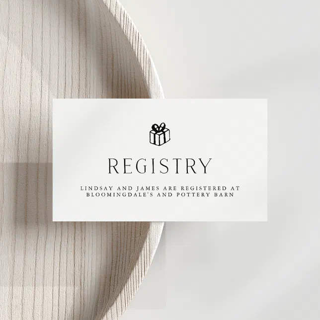 Vintage Illustrated Wedding Registry Cards | Zazzle