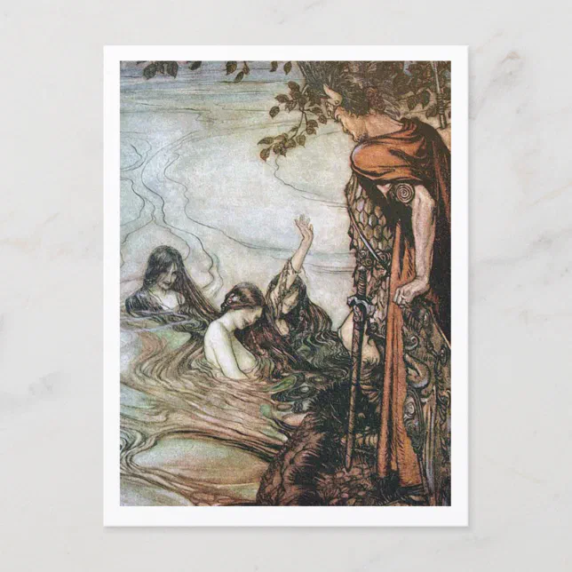 Vintage Illustration by Arthur Rackham Ring Cycle Postcard | Zazzle