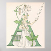flower fairy alphabet poster