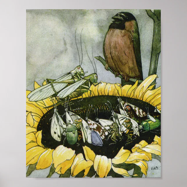 Vintage Illustration Else Wenz Vietor Poster | Zazzle