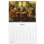 Vintage Illustration Musicians and Music Themes Calendar | Zazzle