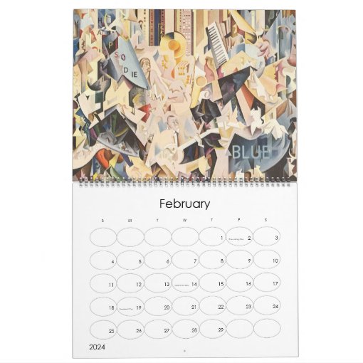 Vintage Illustration Musicians and Music Themes Calendar | Zazzle