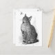 Vintage illustration of Cat watching an Insect Postcard | Zazzle