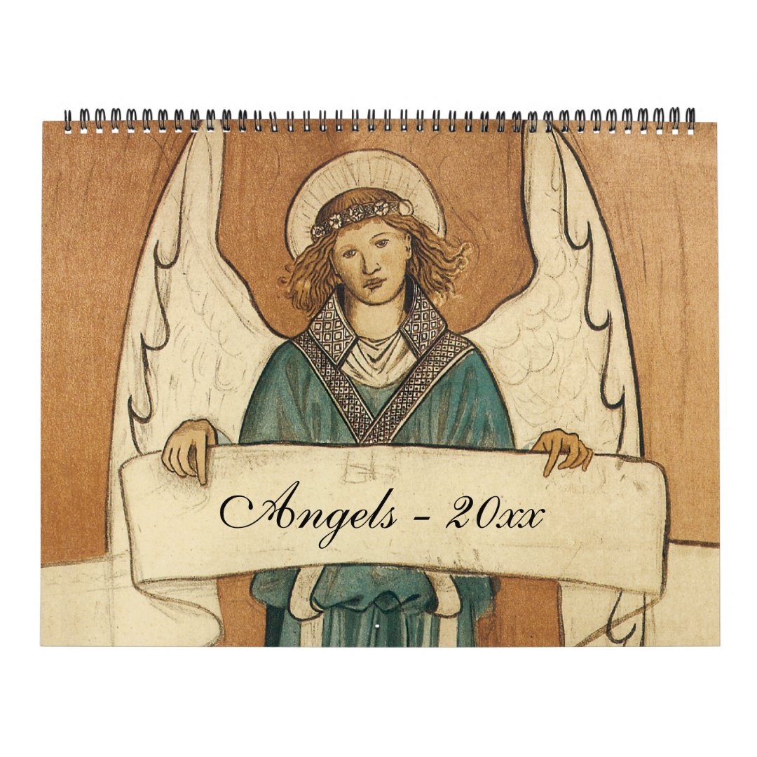 Vintage Illustration Religious Angels, Religious Calendar | Zazzle